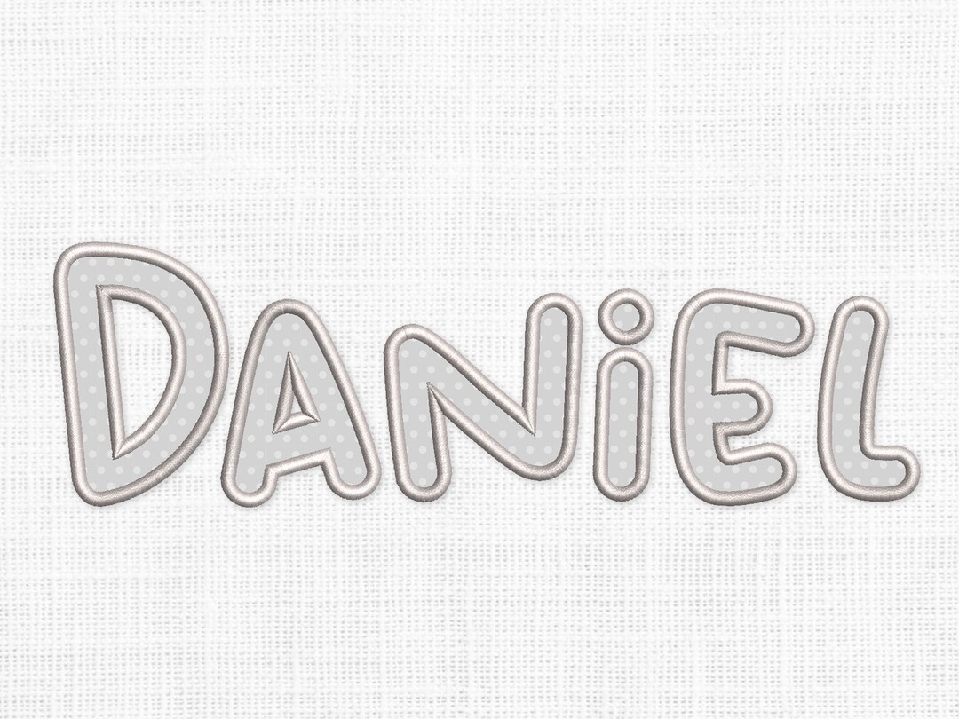 Applique Font for Machine Embroidery Alphabet 5 Sizes: 2", 3", 4", 5 ...