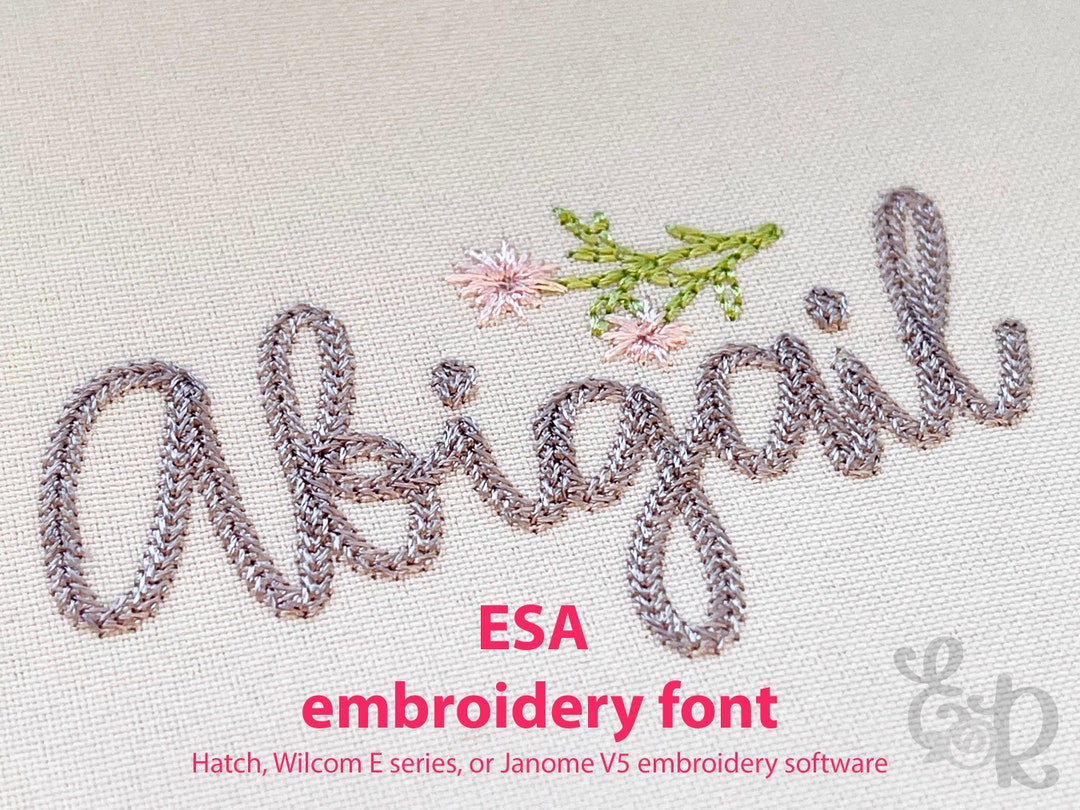 ESA Font! Light Chain Script #2 Machine Embroidery Font Alphabet 3 ...