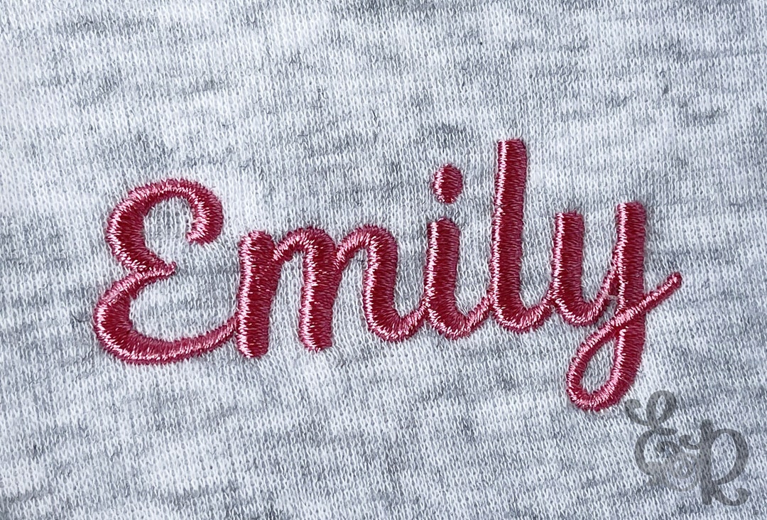Satin Script Machine Embroidery Font 5 Sizes BX Included 1053 - Etsy