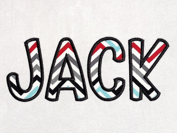 Applique Font for Machine Embroidery Alphabet 2 - Etsy