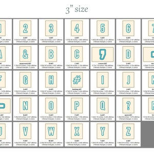 Narrow Applique Font Machine Embroidery Alphabet 4 Sizes: 2", 3", 4", 5 ...