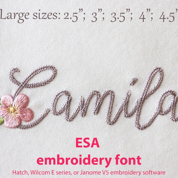 Large Embroidery Font - Etsy
