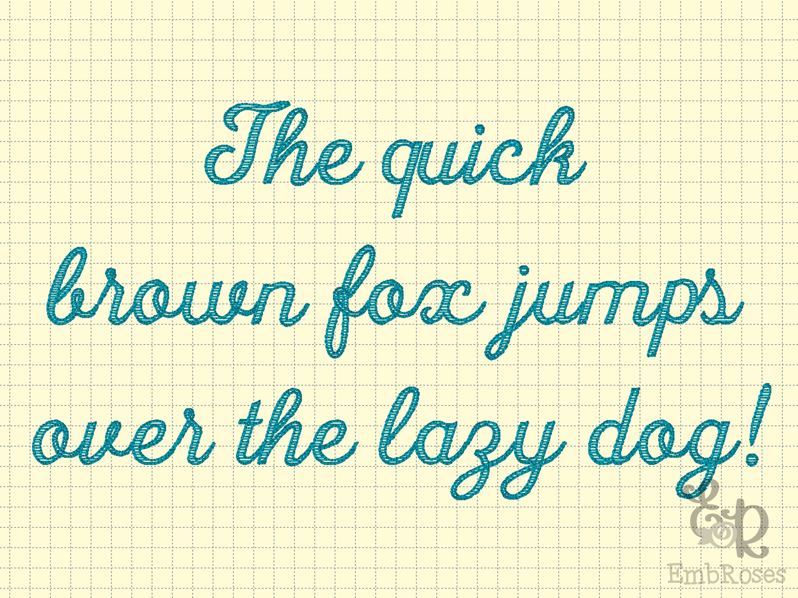 Sketch Script Font for Machine Embroidery Weightless - Etsy