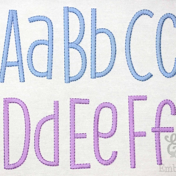 Outline Number Embroidery Font - Etsy
