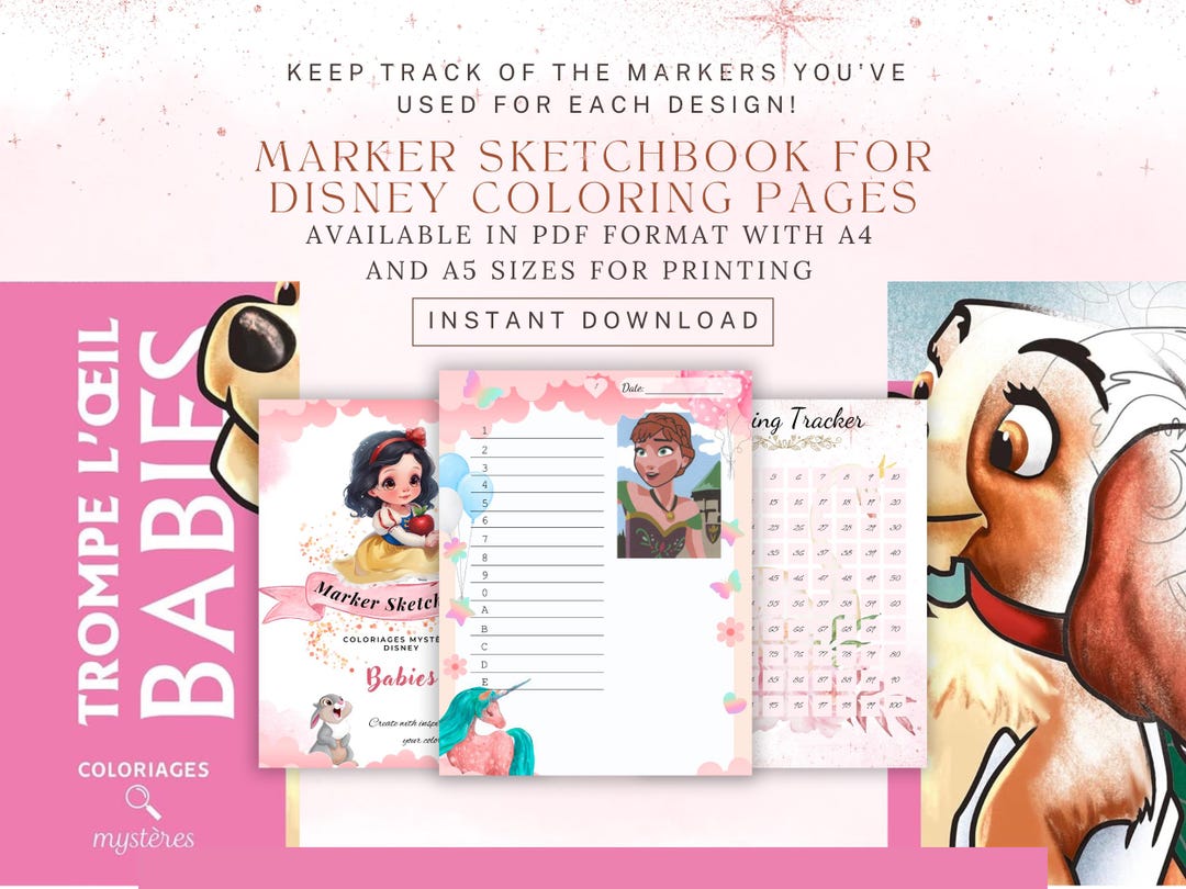 Printable Marker Tracker Template for Coloring Books | Disney ...