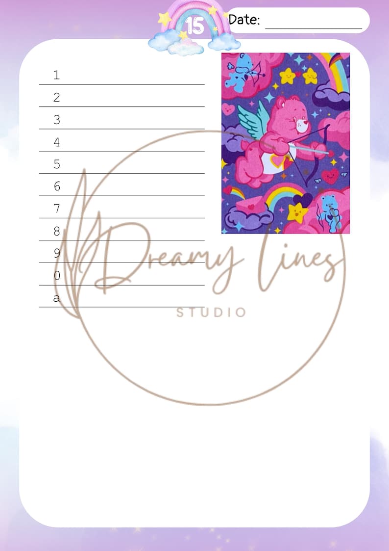 Care Bears Coloring Book Marker Tracker: A4/A5 Printable (digital ...