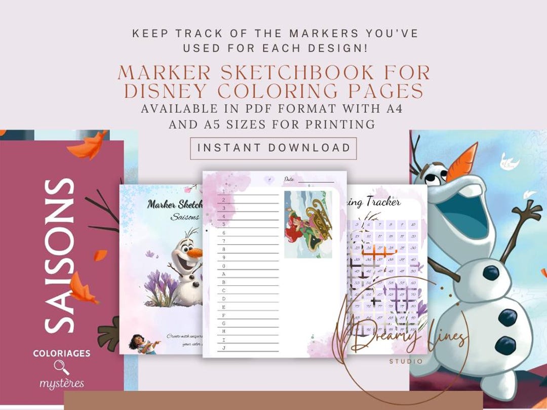 Printable Marker Tracker Template for Coloring Books | Disney ...