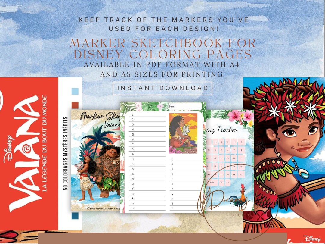 Printable Marker Tracker Template for Coloring Books | Disney ...