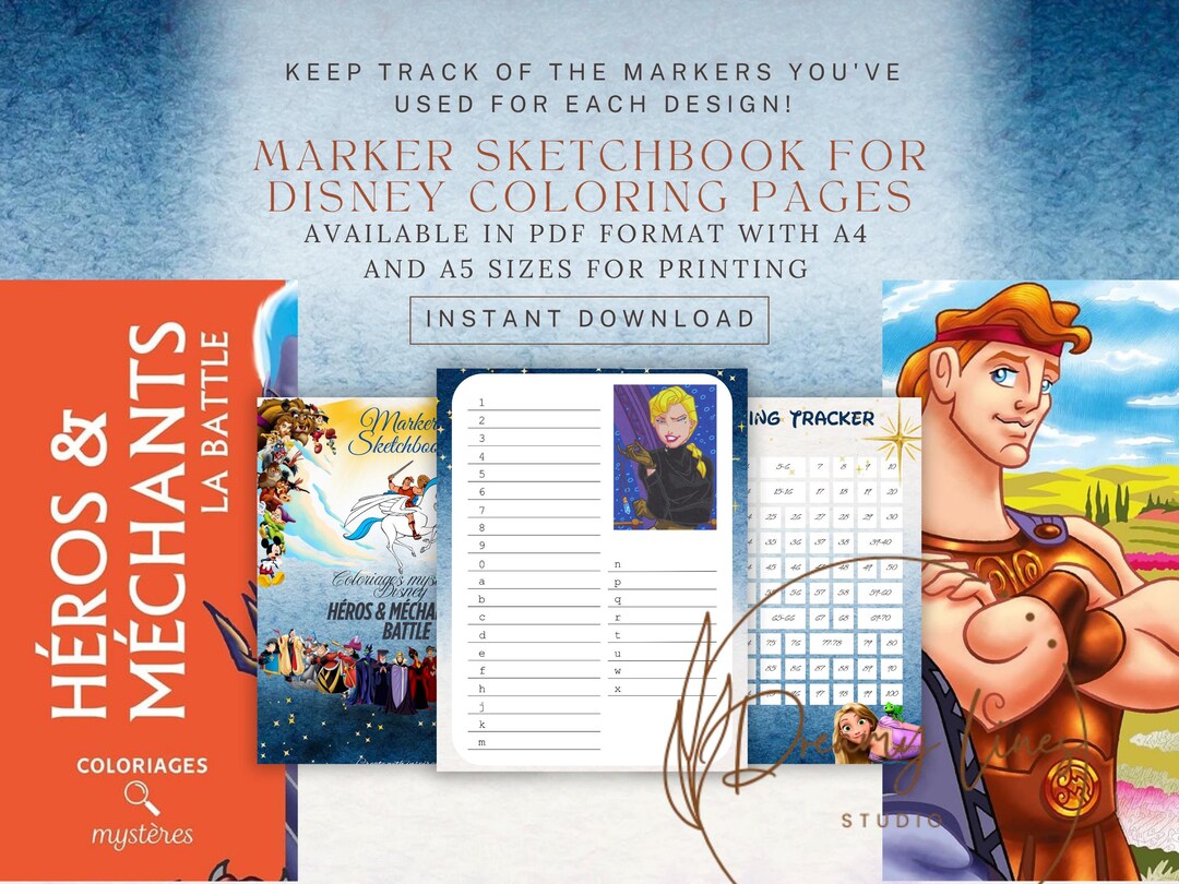 Printable Marker Tracker Template for Coloring Books | Disney ...