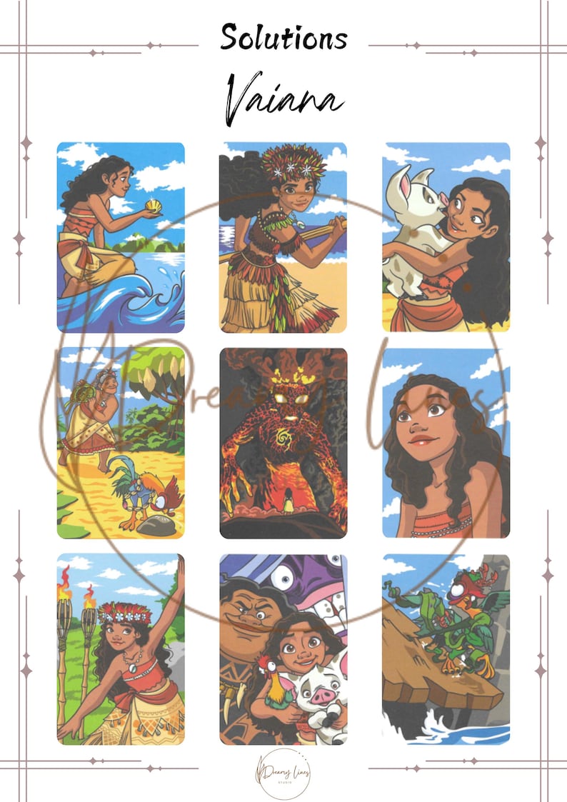 Vaiana Printable Solutions Template for Coloring Books | Disney ...