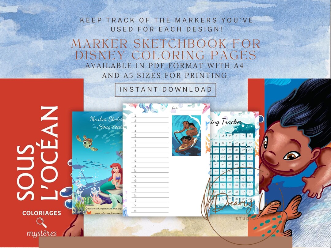 Printable Marker Tracker Template for Coloring Books | Disney ...