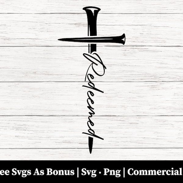 Redeemed Cross Svg - Etsy