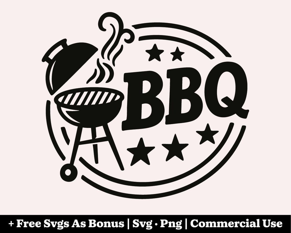 BBQ Grill SVG PNG Files, Summer Barbecue Logo Design, Grilling Cookout ...