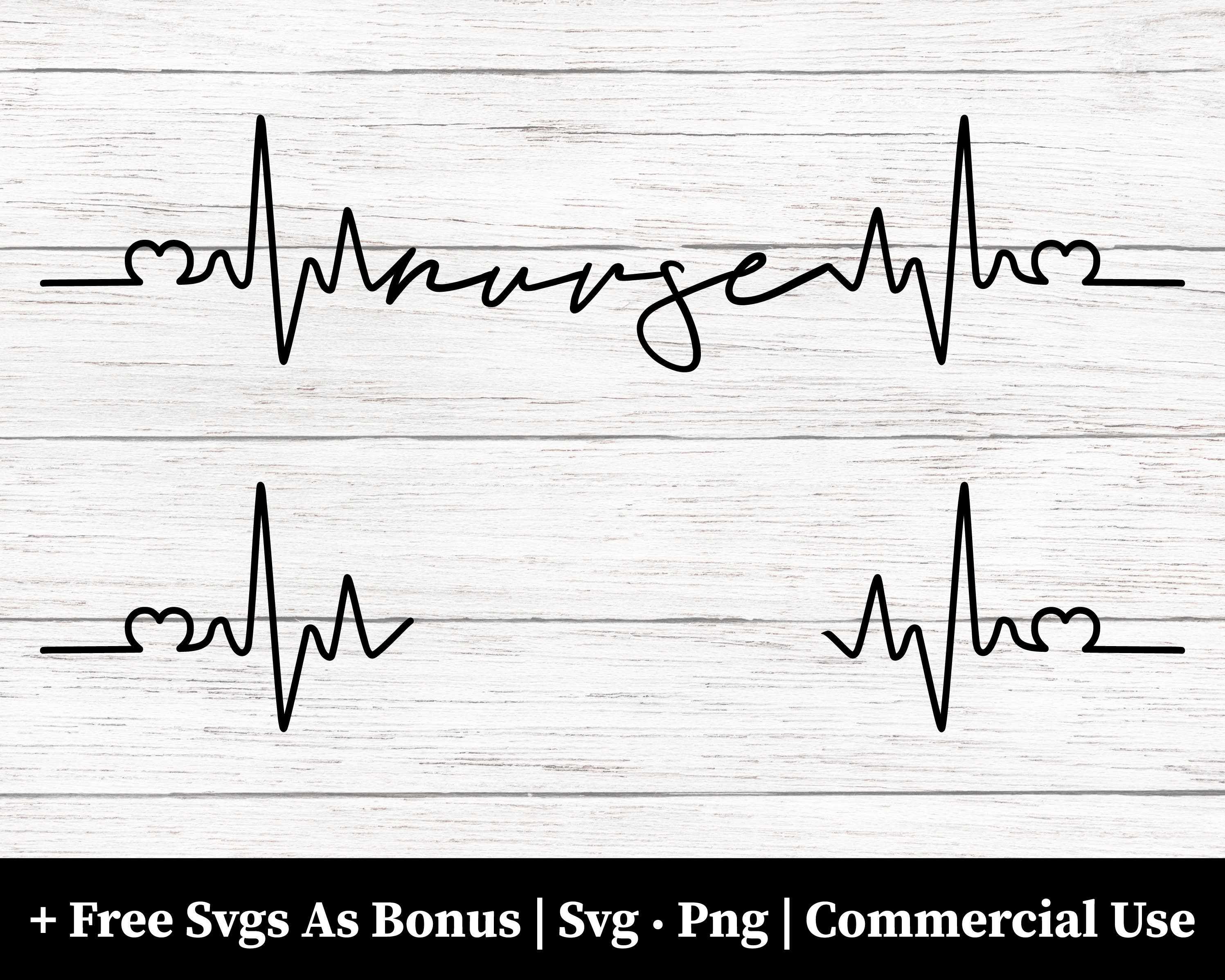 Nurse Heartbeat Svg Png Files, Custom Name SVG, Family Name Heartbeat ...