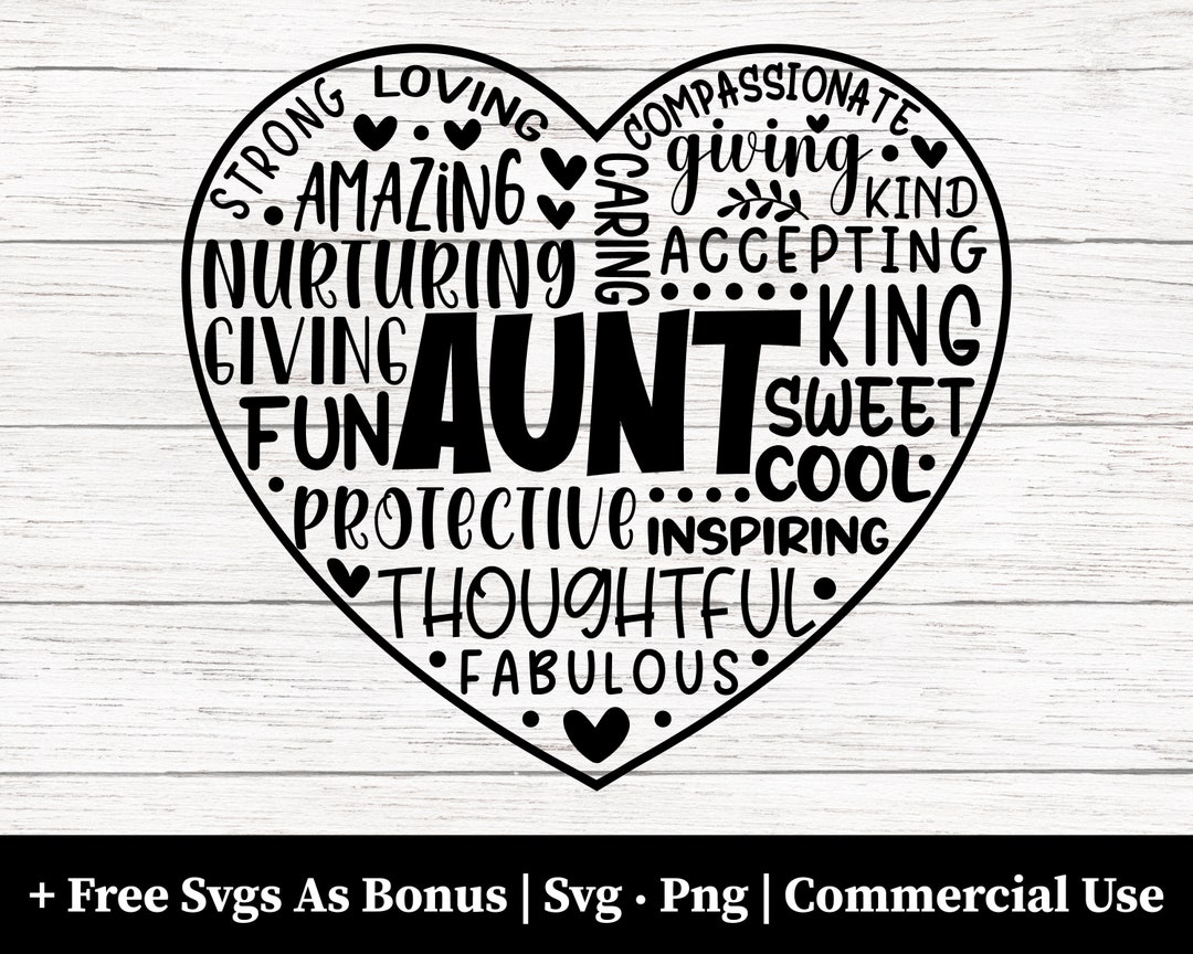 Aunt Svg Png Files, Aunt Heart Svg, Aunt Typography Svg, Aunt Subway ...