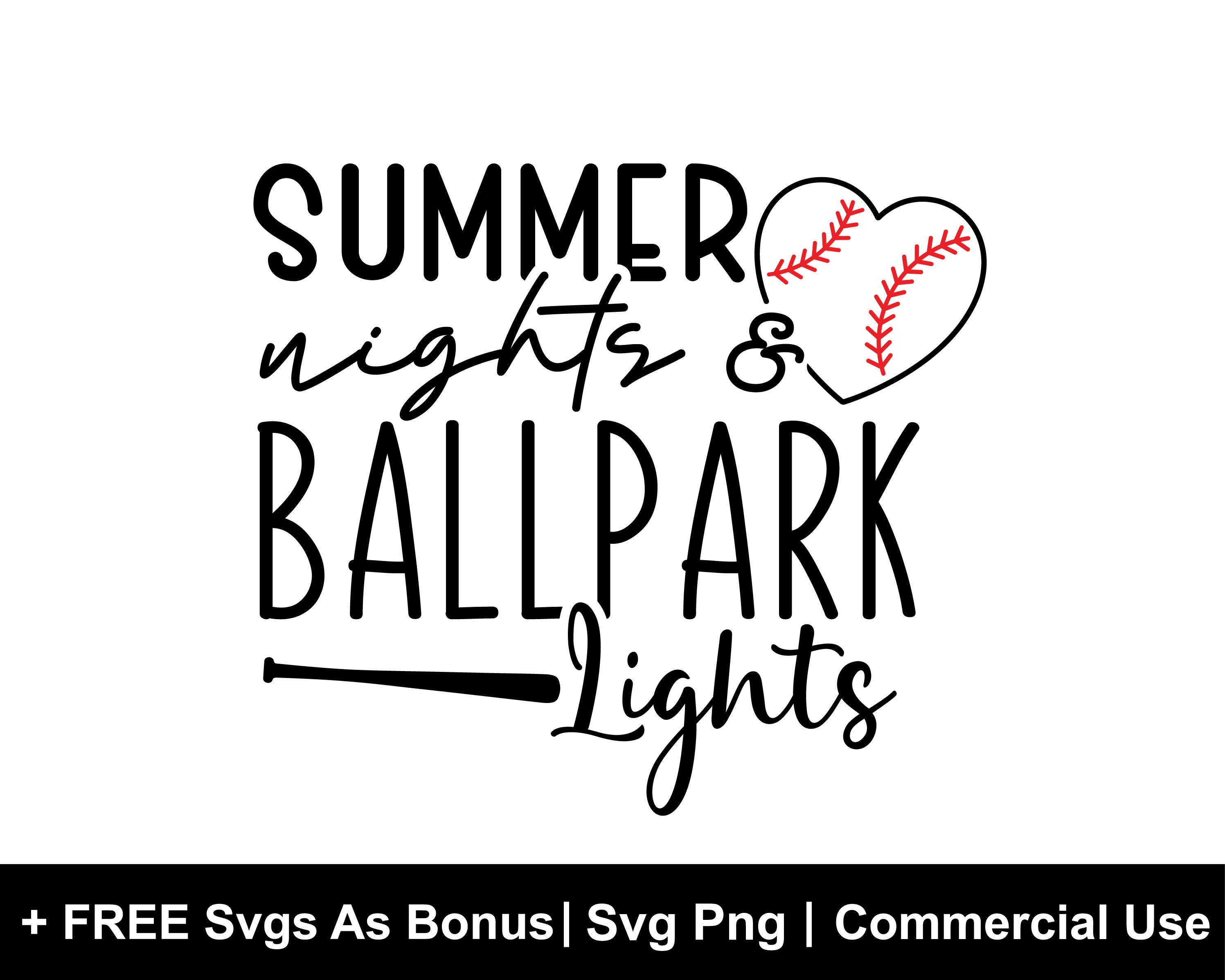Summer Nights & Ballpark Lights SVG, Baseball, Funny Baseball Brother ...