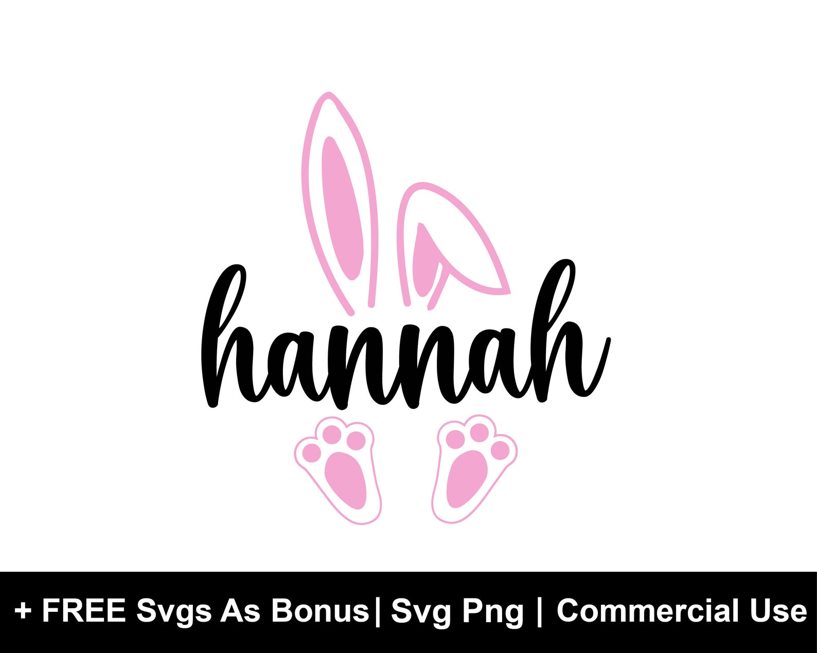 Bunny Name Frame SVG, Easter SVG, Bunny SVG, Digital Download, Cut File ...