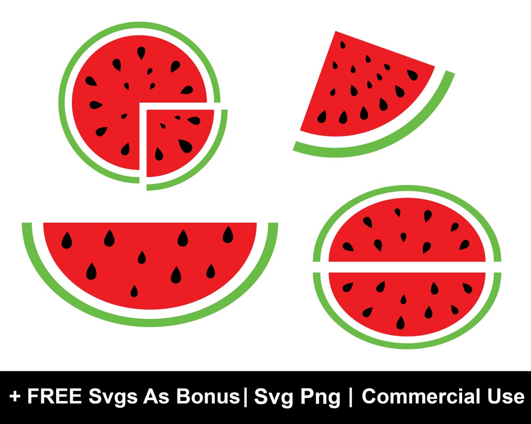 Watermelon SVG Files Kawaii Fruit SVG Cut Files Watermelon Slice SVG ...