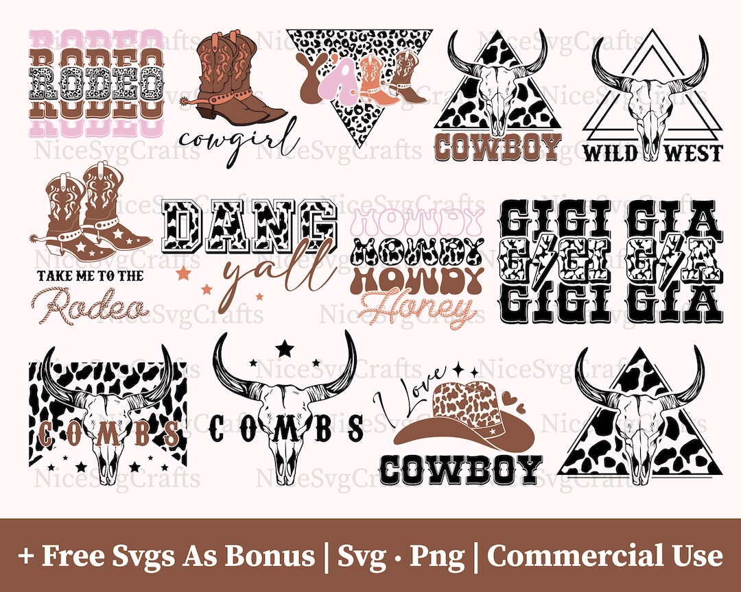 Western Svg Bundle, Png Bundle, Country Svg Bundle, Cowboy Svg, Cowgirl ...