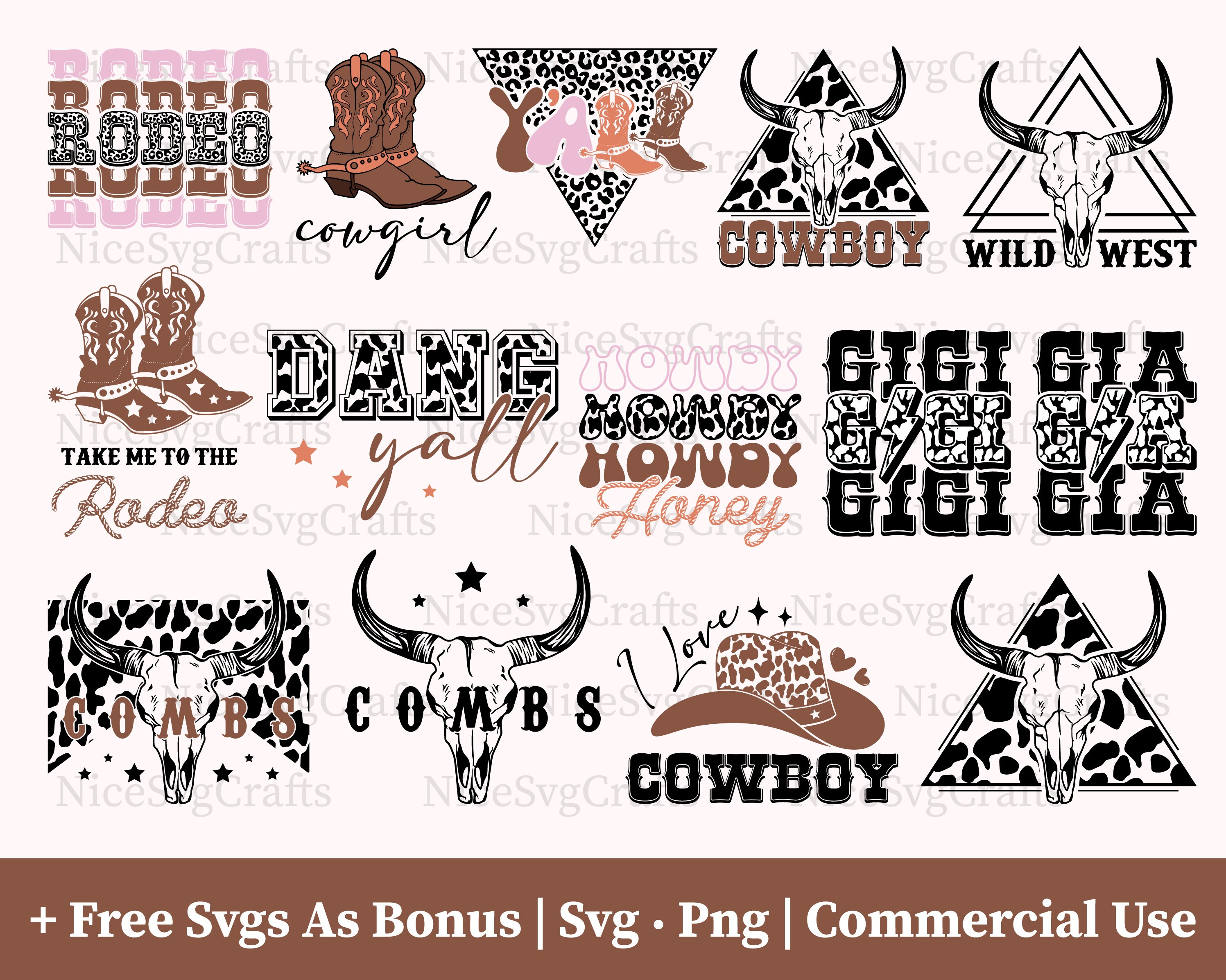 Western Svg Bundle, Png Bundle, Country Svg Bundle, Cowboy Svg, Cowgirl ...