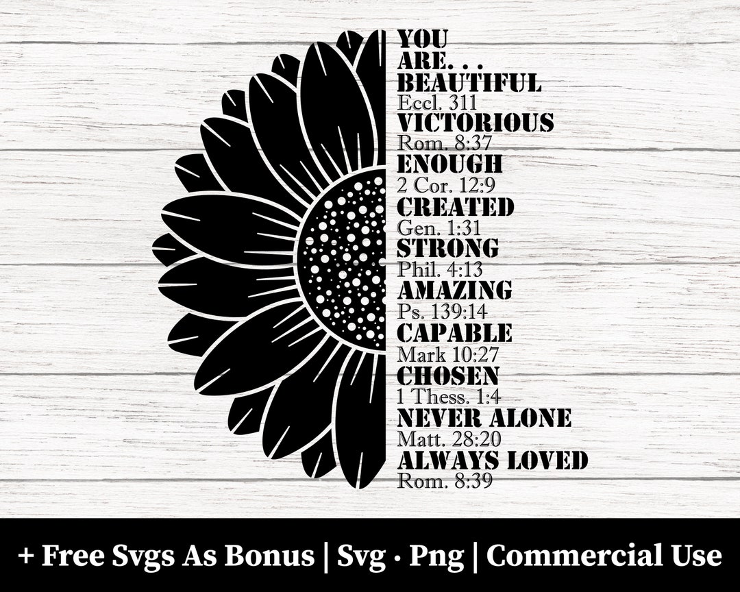 You Are Beautiful Svg, Png Files, Christian Svg, Bible Verse Svg ...