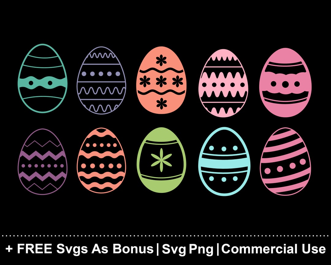 Easter Egg Designs, Easter Egg Bundle SVG Files, Easter Egg Silhouette ...