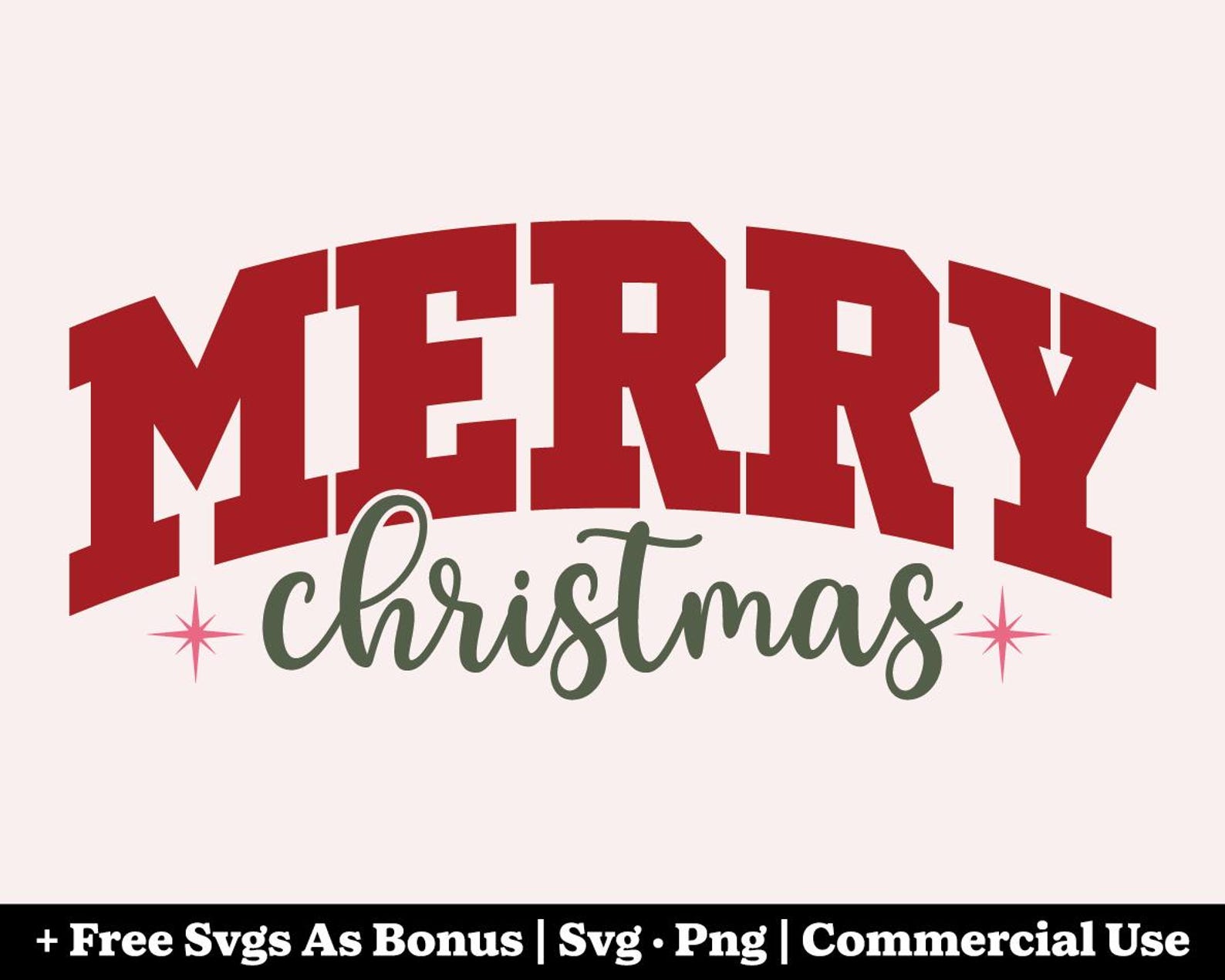 Reindeer Merry Christmas SVG, Rudolph Nose PNG, Script Holiday Cut File ...
