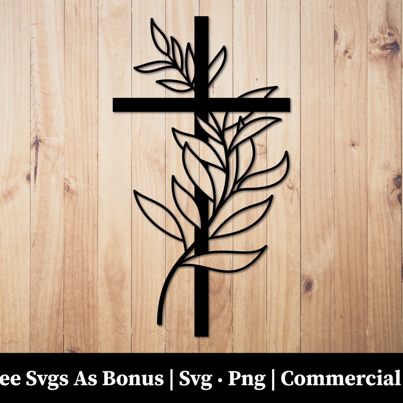 Floral Cross Svg - Etsy