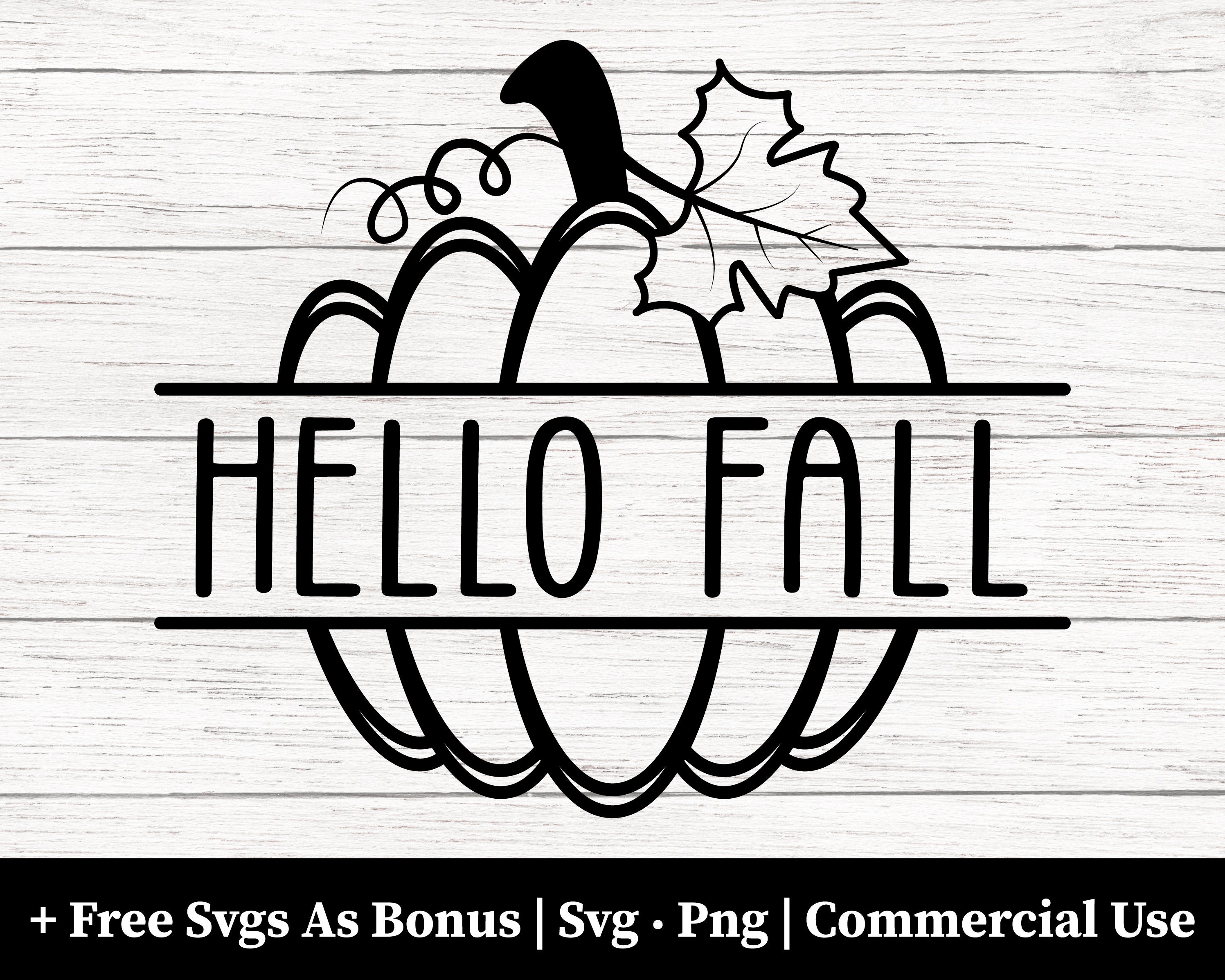 Hello Fall Svg Png Files, Fall Shirt Svg, Pumpkin Svg, Pumpkin Sign ...
