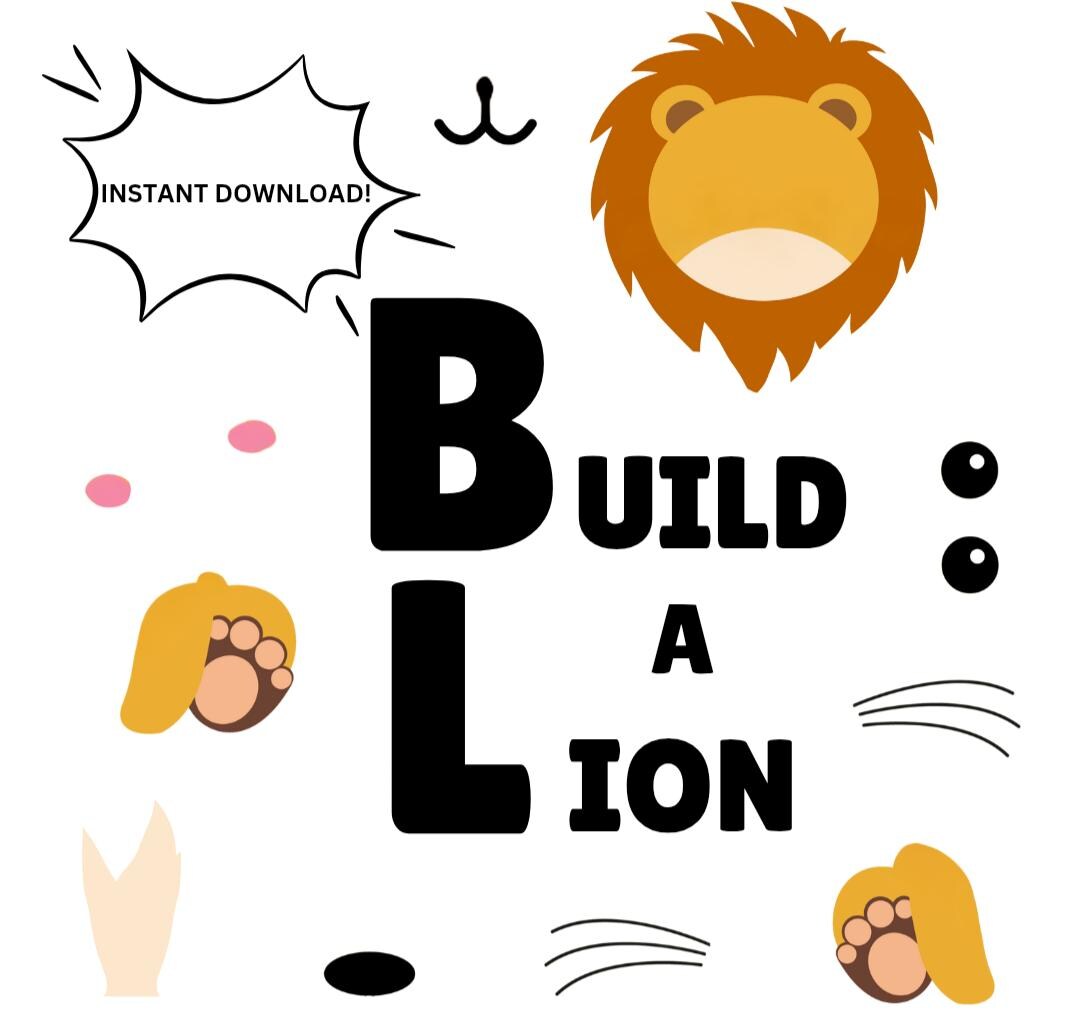 Cut Out Craft - Build a Lion - Etsy