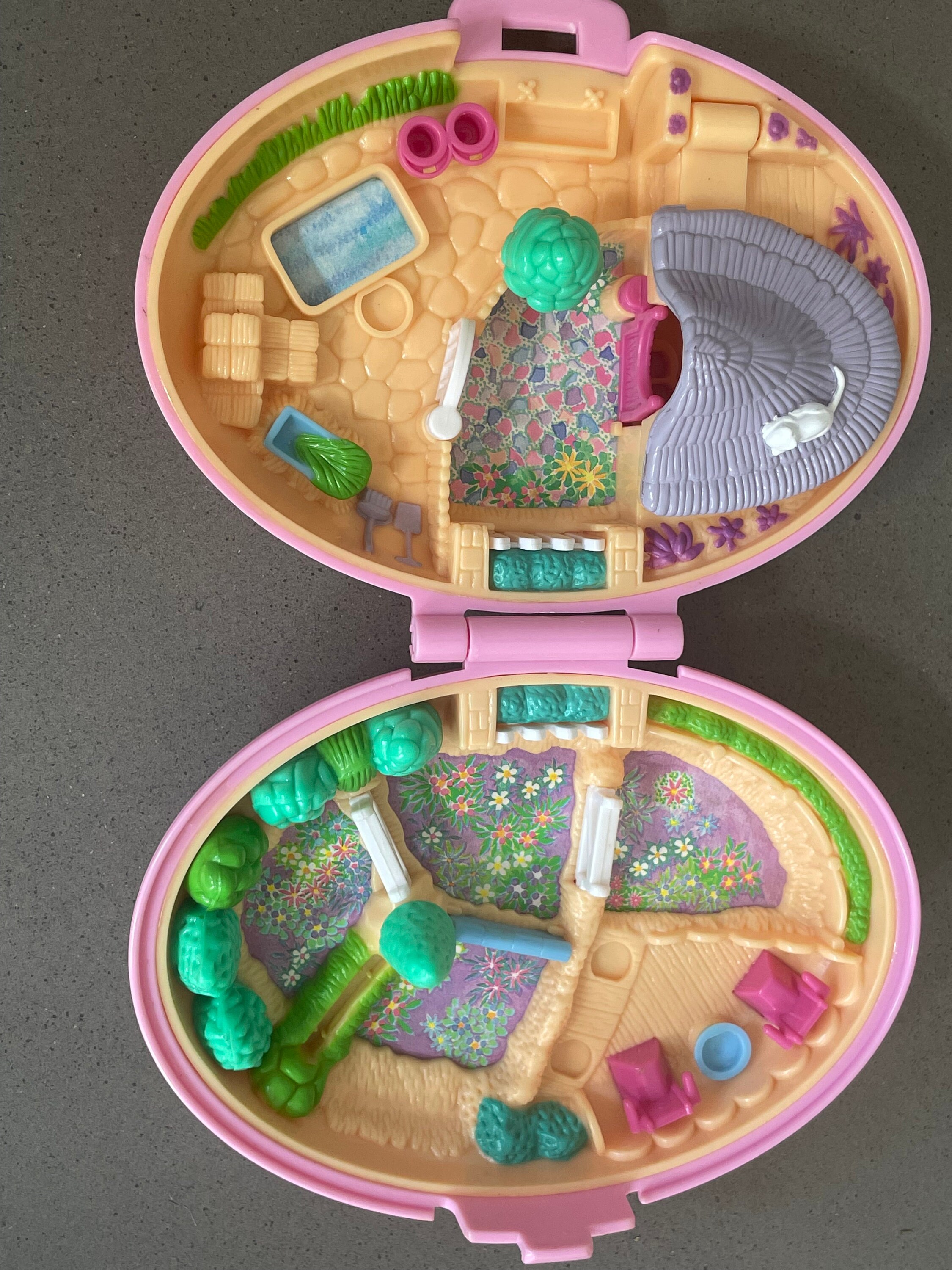 Polly Pocket, Complete, Shetland Pony Stables, Vintage, 1995, Bluebird ...