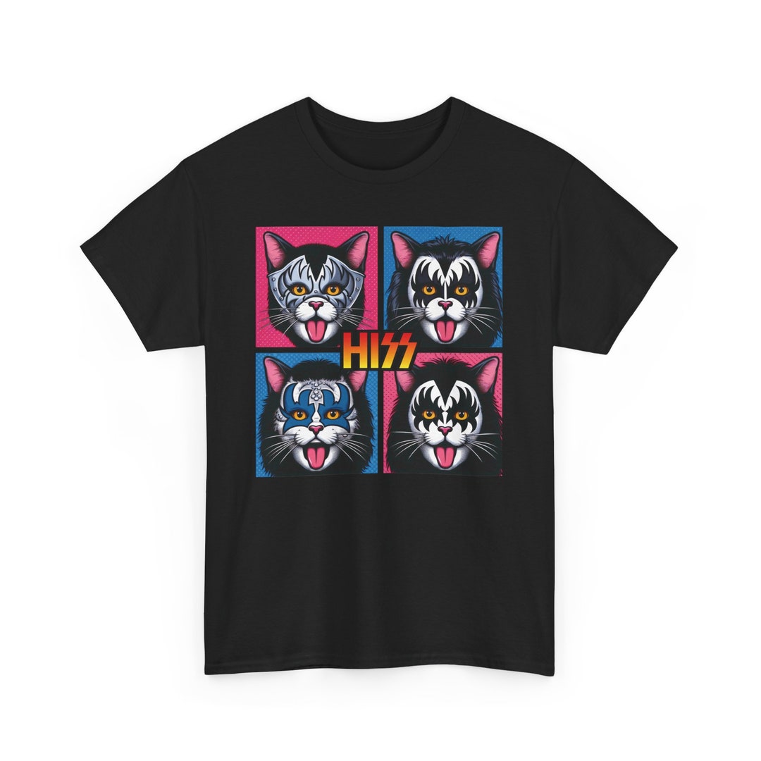Hiss Cat T-shirt Rock Band Rocker Hard Rock Music Felines Kitty Cats ...