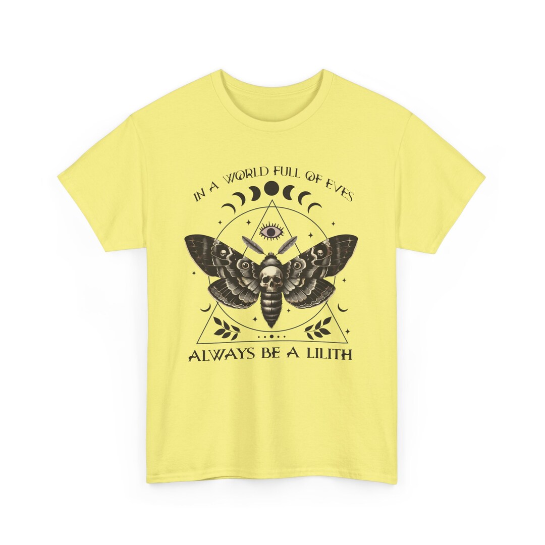 Lilith Shirt, Gothic T-shirt, Moth Graphic Tee Shirt, Witchy T-shirt ...
