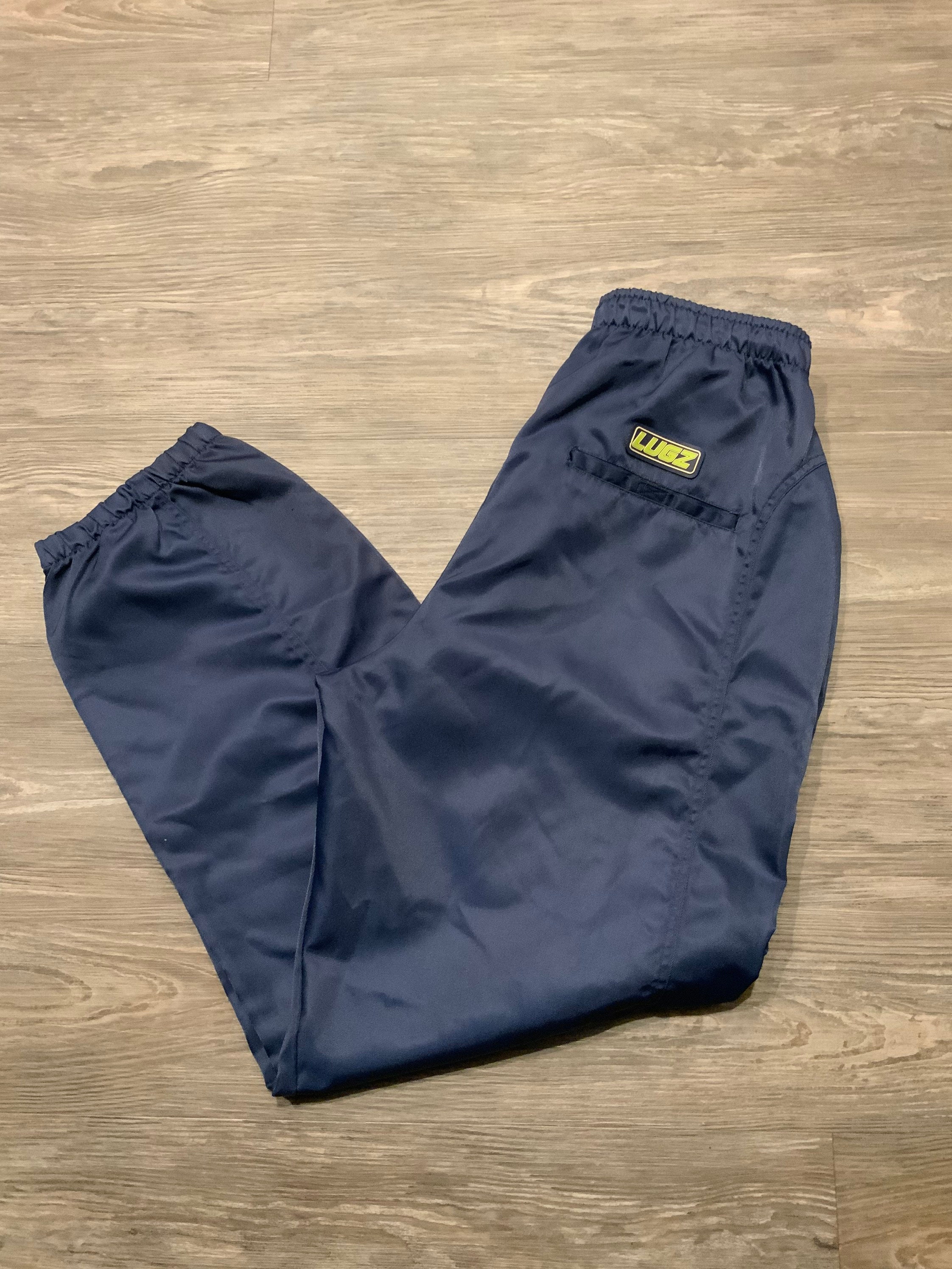 Vintage 90s Y2K Lugz Satin Windbreaker Parachute Navy Hip Hop - Etsy