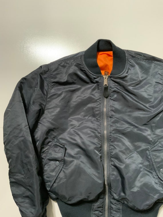 Vintage Alpha Industries MA-1 Reversible Grey Militar… - Gem