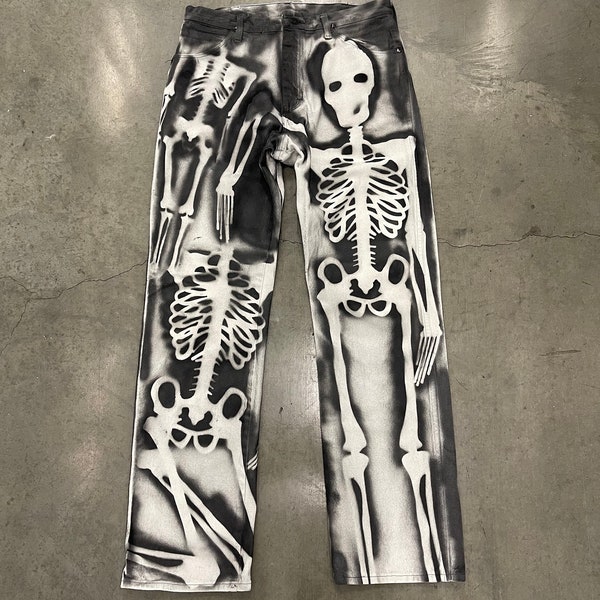 Skeleton Jeans - Etsy