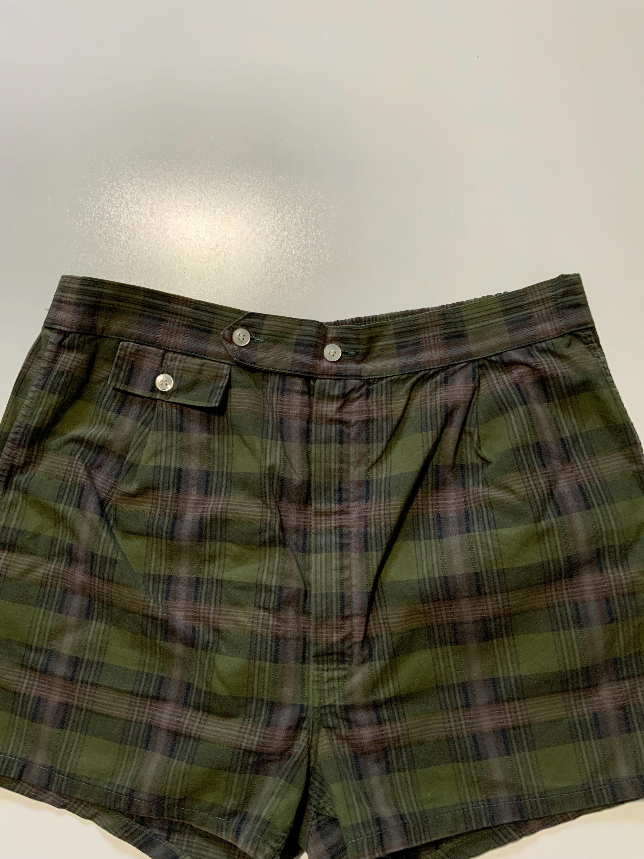 Vintage 50s 60s Sears Roebuck Pilgrim Swimwear Plaid Swim Trunks Beach ...