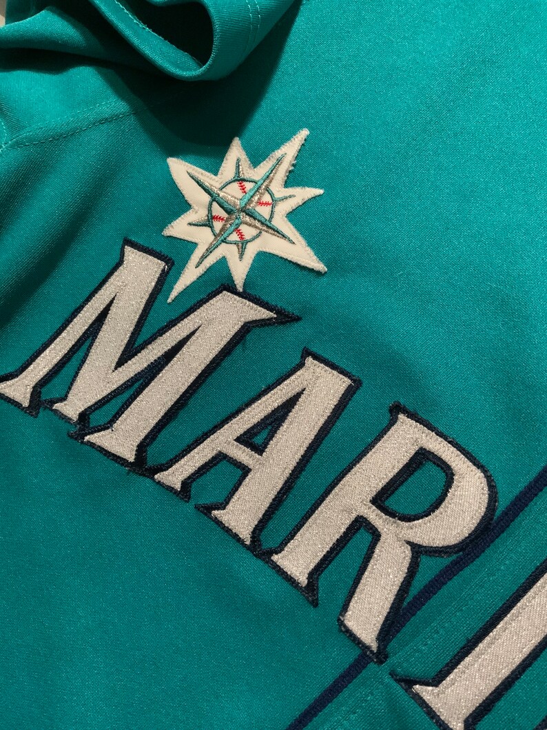 VTG 1994 Russell Seattle Mariners Diamond MLB Authentic Teal Baseball ...