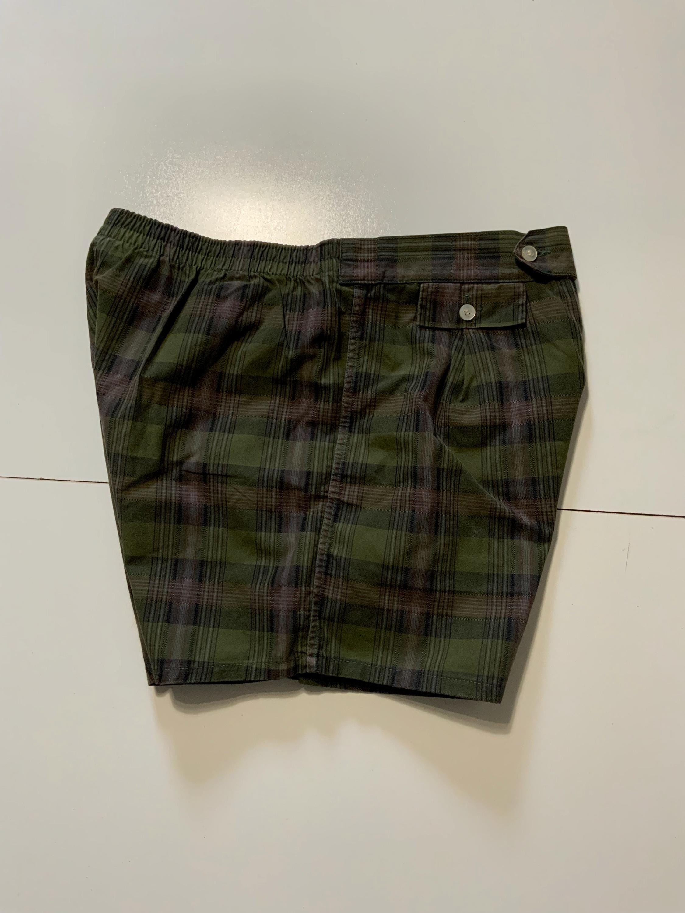 Vintage 50s 60s Sears Roebuck Pilgrim Swimwear Plaid Swim Trunks Beach ...