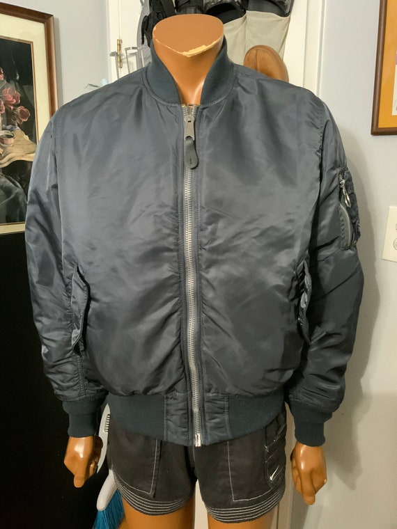 Vintage Alpha Industries MA-1 Reversible Grey Militar… - Gem
