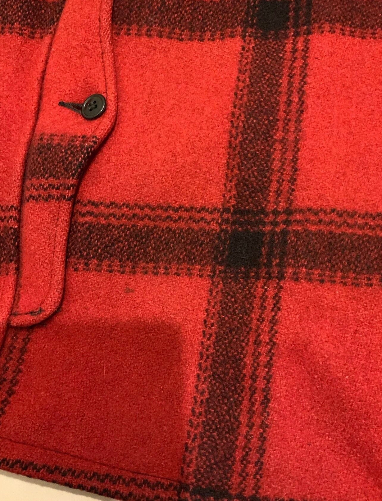 VTG 50s 60s Red Badger Buffalo Plaid Rockabilly Hunting Cruiser ...