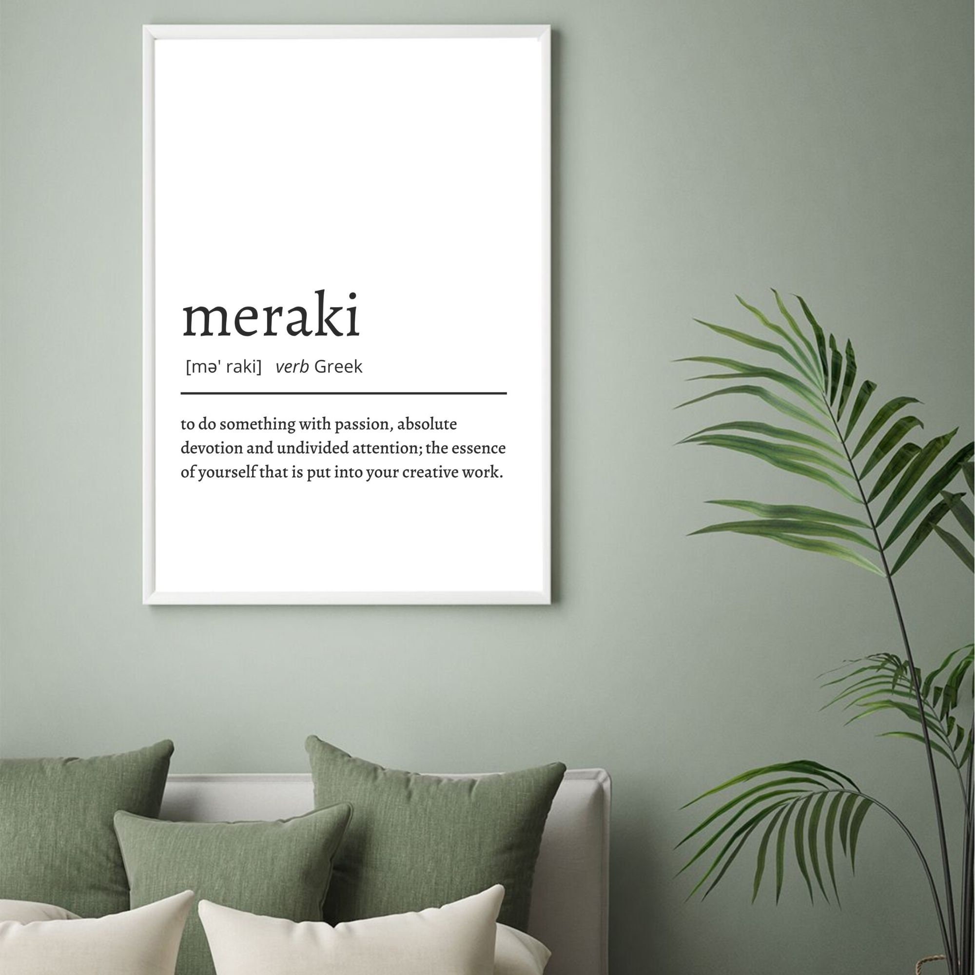 Meraki Definition Print, Greek Word Definition Print, Scandinavian Art ...