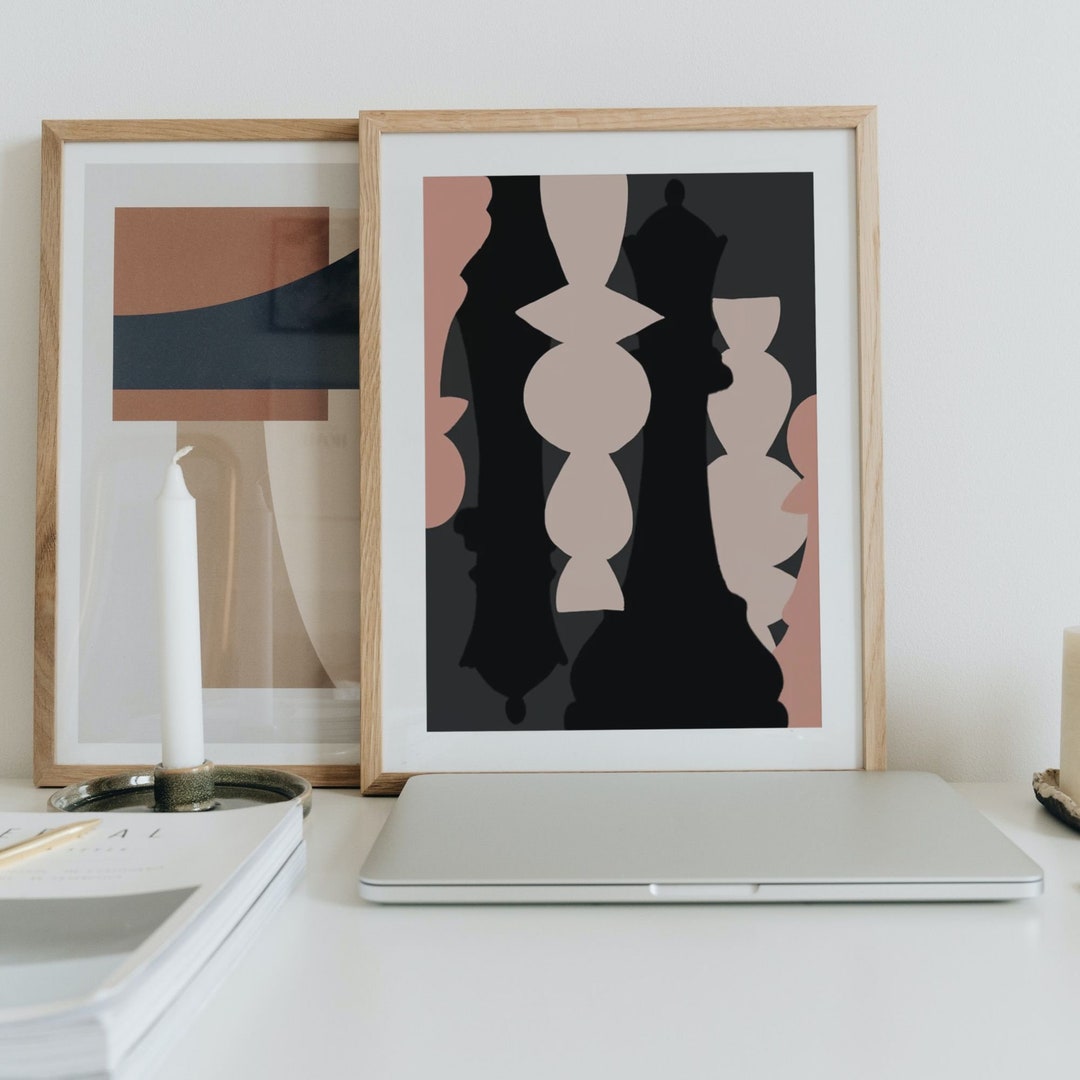 Chess Piece Digital Art Chess Decor, Chess Poster, Chess Print, Chess ...