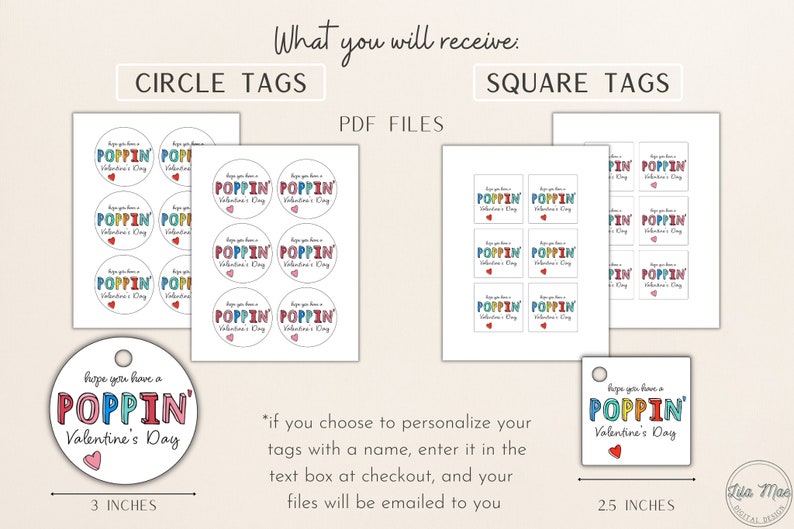 Printable Pop It Valentine Card Personalize Add Your Name - Etsy