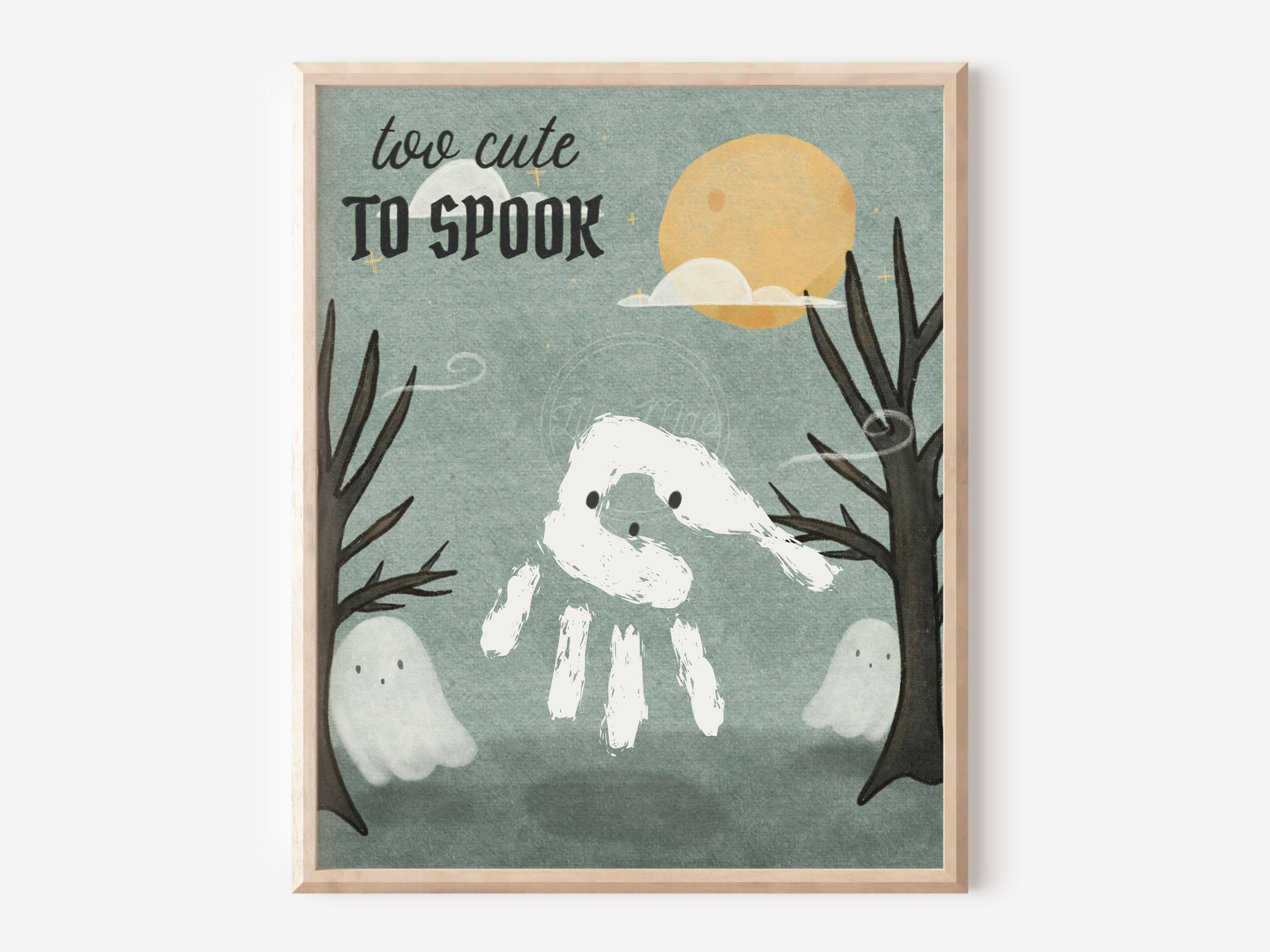 Printable Ghost Handprint Craft, DIY Halloween Keepsake, Too Cute to ...
