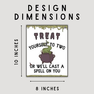 Trick or Treat Only Take Two Sign, Printable Halloween Candy Message ...