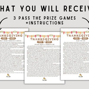 Printable Thanksgiving Pass the Gift Game Bundle, Left Right Game ...