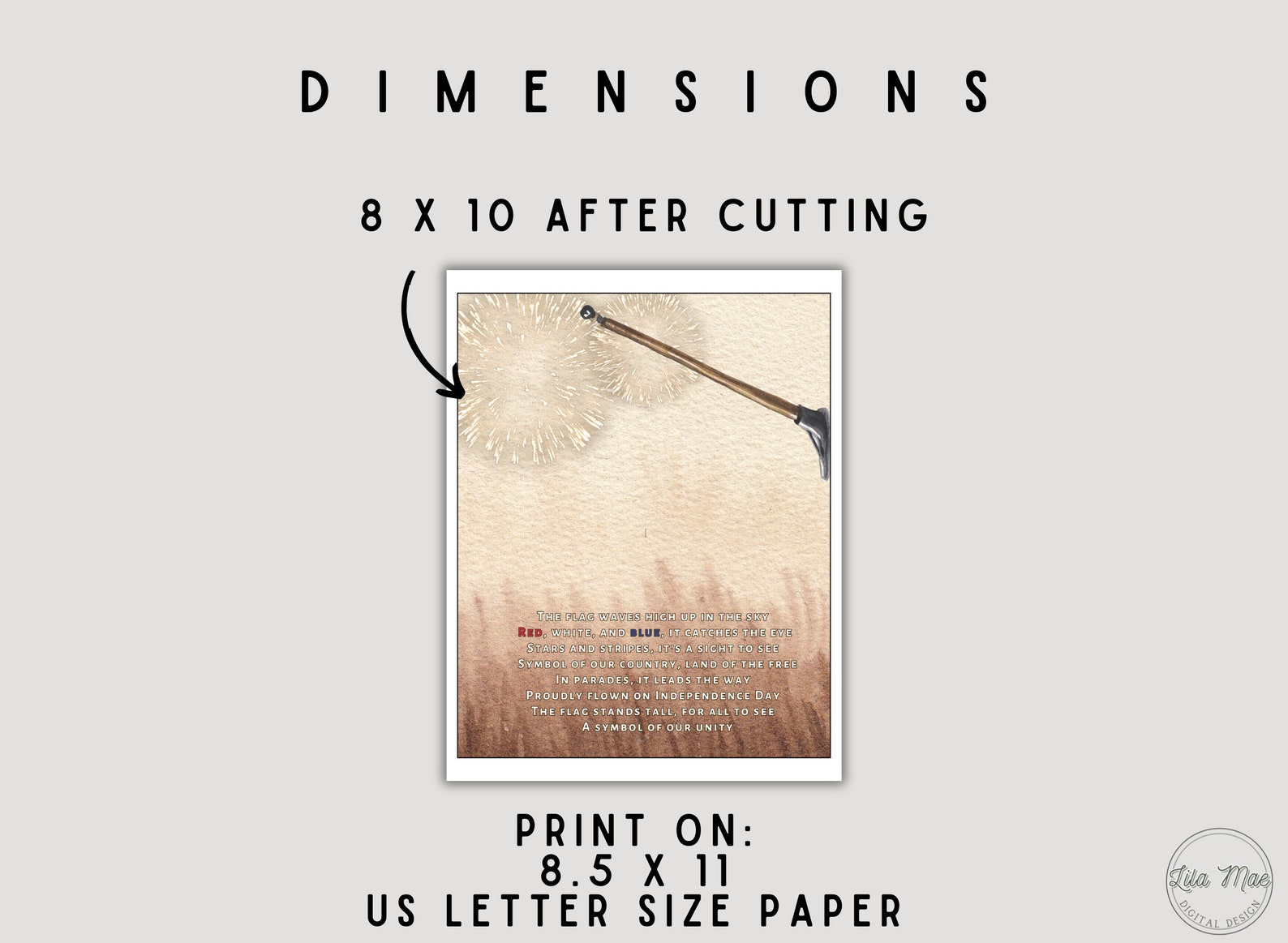 Printable Flag Poem Handprint Craft for Fourth of July, Independance ...