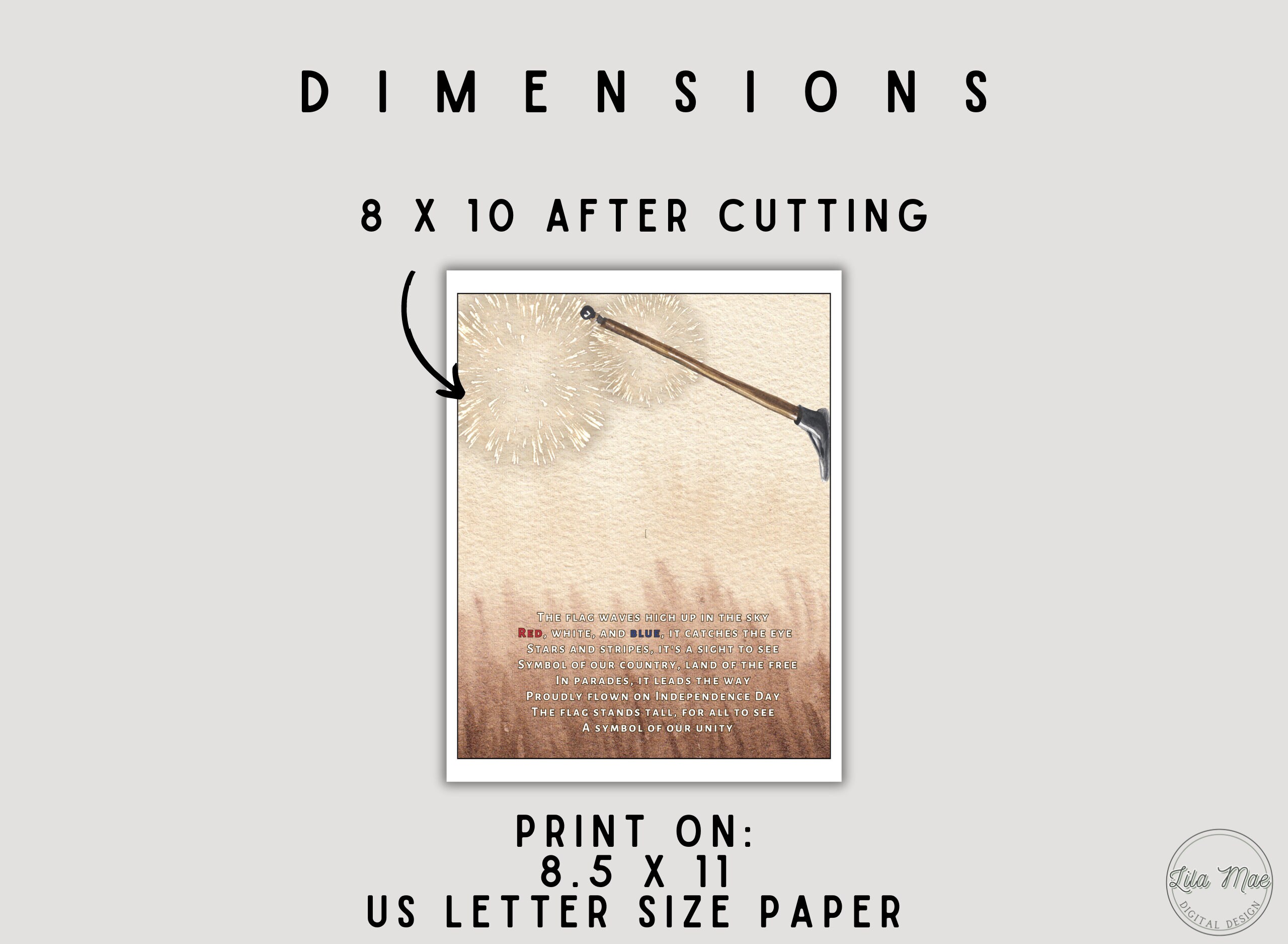 Printable Flag Poem Handprint Craft for Fourth of July, Independance ...