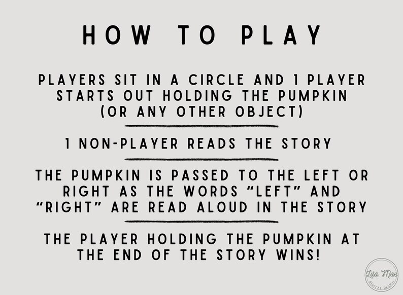 Printable Halloween Left Right Game Bundle, Pass the Pumpkin Party ...